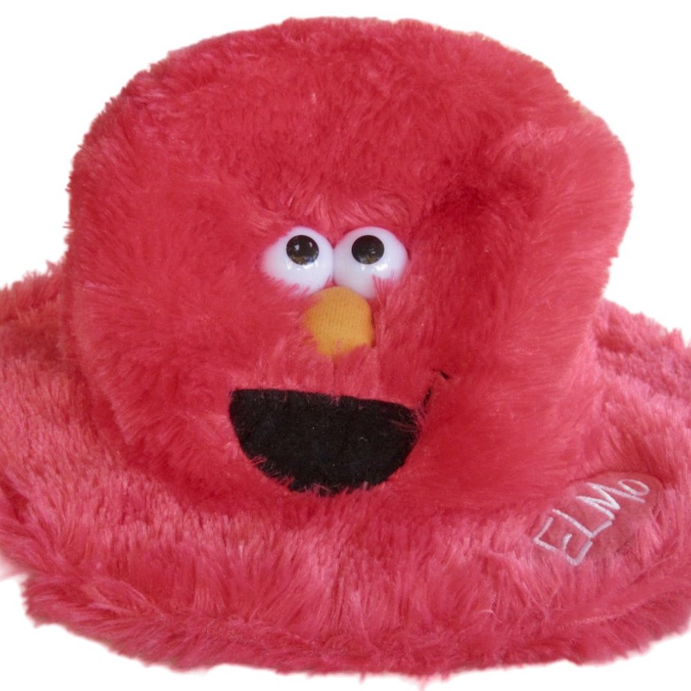Elmo Red Plush Bucket Hat W Googly Eyes Cosplay Costu… - Gem